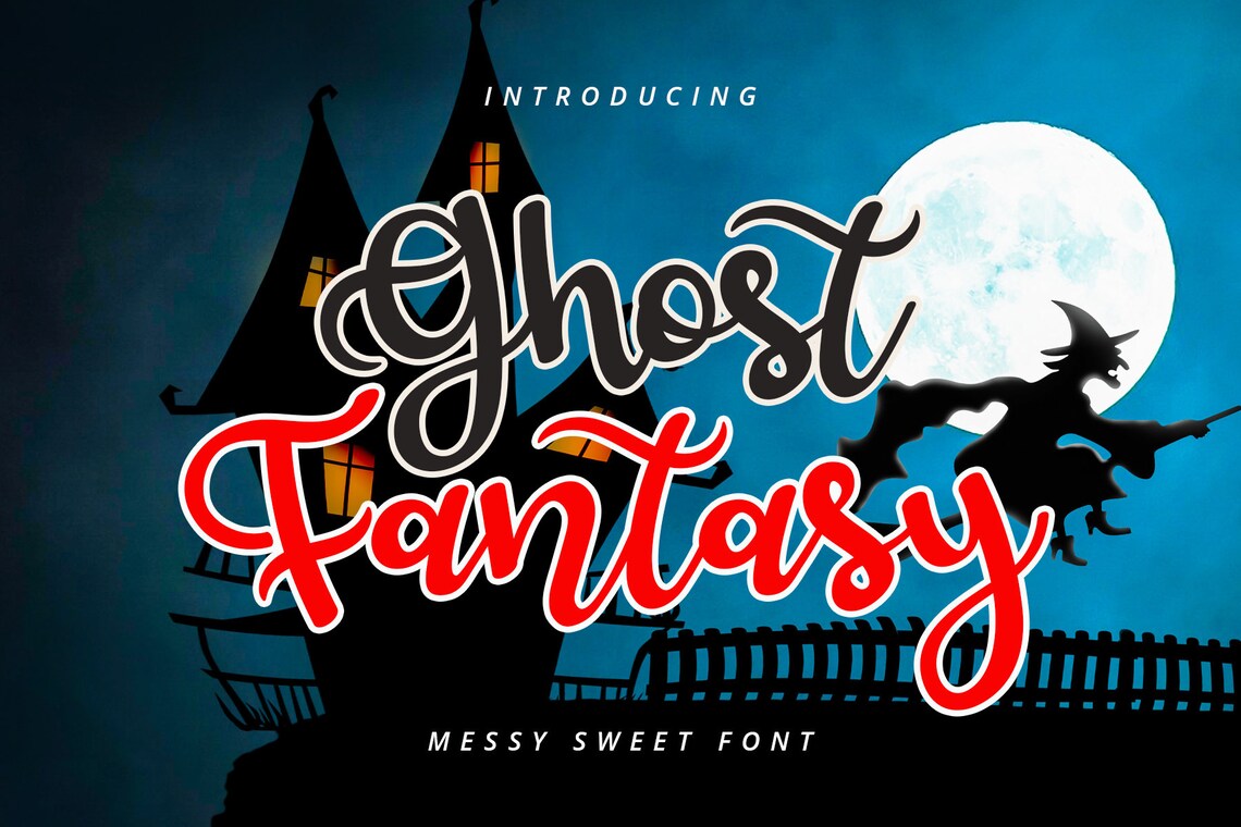 Ghost Fantasy Font Cute Font Handwritten Font Halloween - Etsy