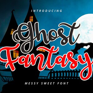 Ghost Fantasy Font Cute Font Handwritten Font Halloween - Etsy