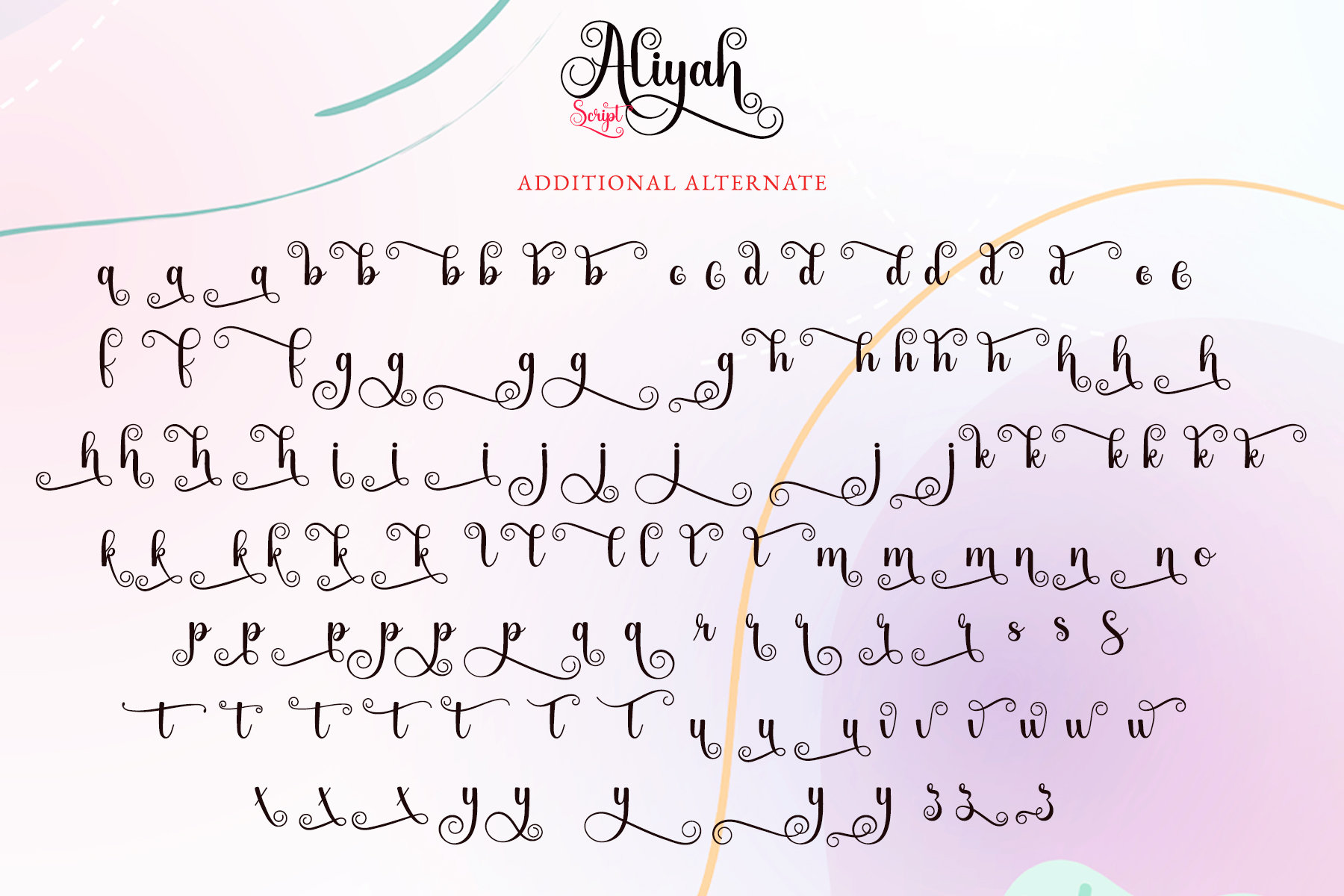 Aliyah Script Font, Wedding Font, Christmas Font, Handwritten Font ...