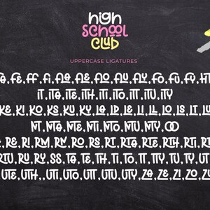 High School Club Font, Handwritten Font, Handwriting Font, Cute Font ...