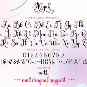 Aliyah Script Font, Wedding Font, Christmas Font, Handwritten Font ...