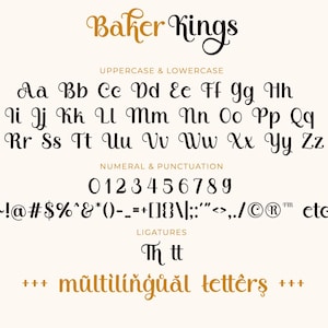 Baker Kings Font, Handwritten Font, Script Font, Calligraphy Font ...
