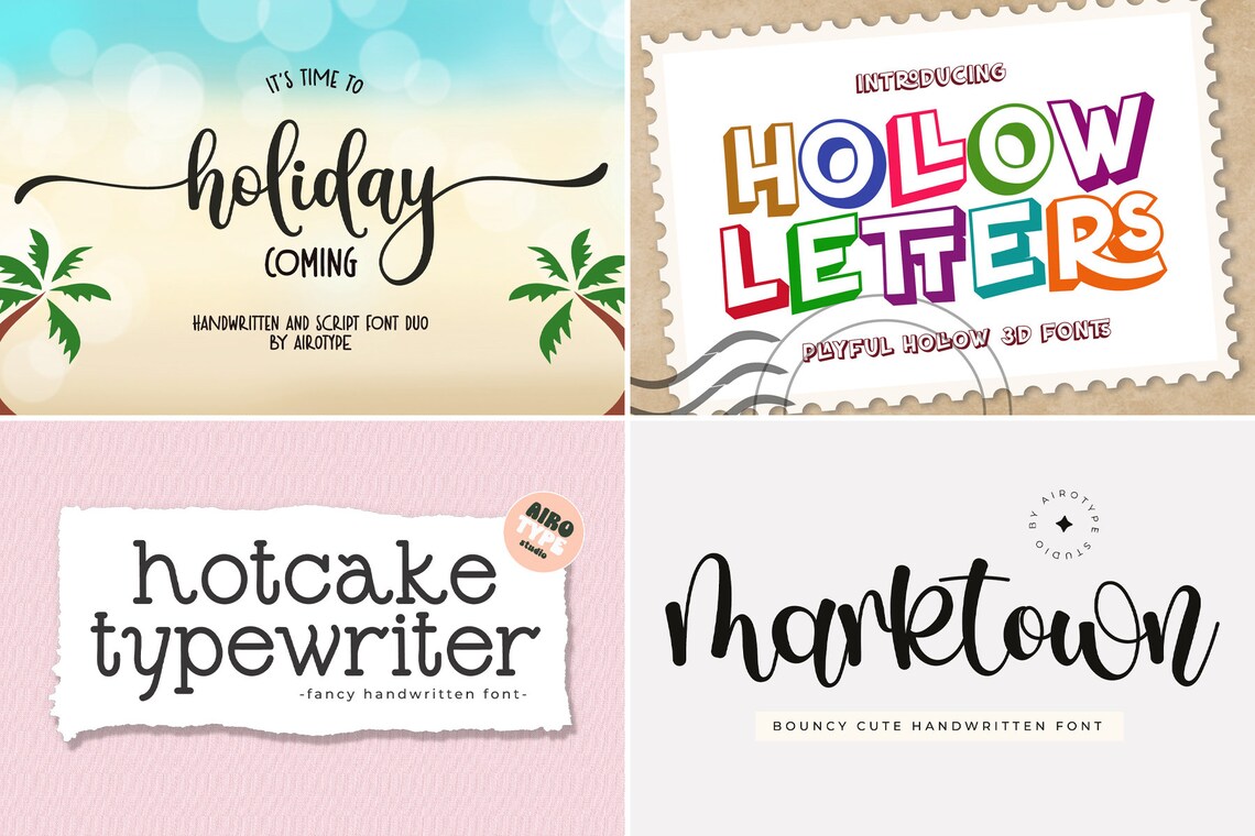 Handwritten Font Bundle, Cute Font, School Font, Script Font ...
