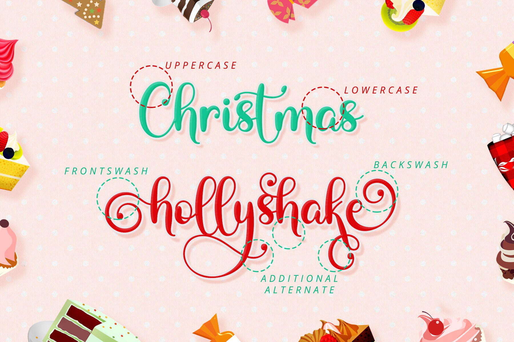 Christmas Jellyshake Font, Christmas Font, Handwritten Font, Swash Font ...