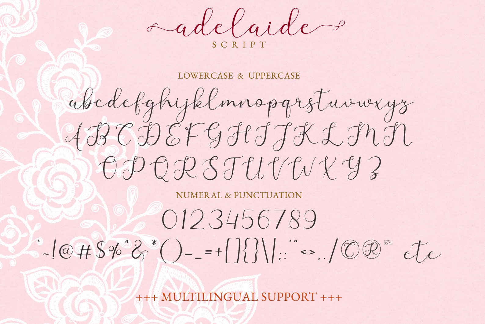 Adelaide Font, Script Font, Wedding Font, Monogram Font, Swash Font ...