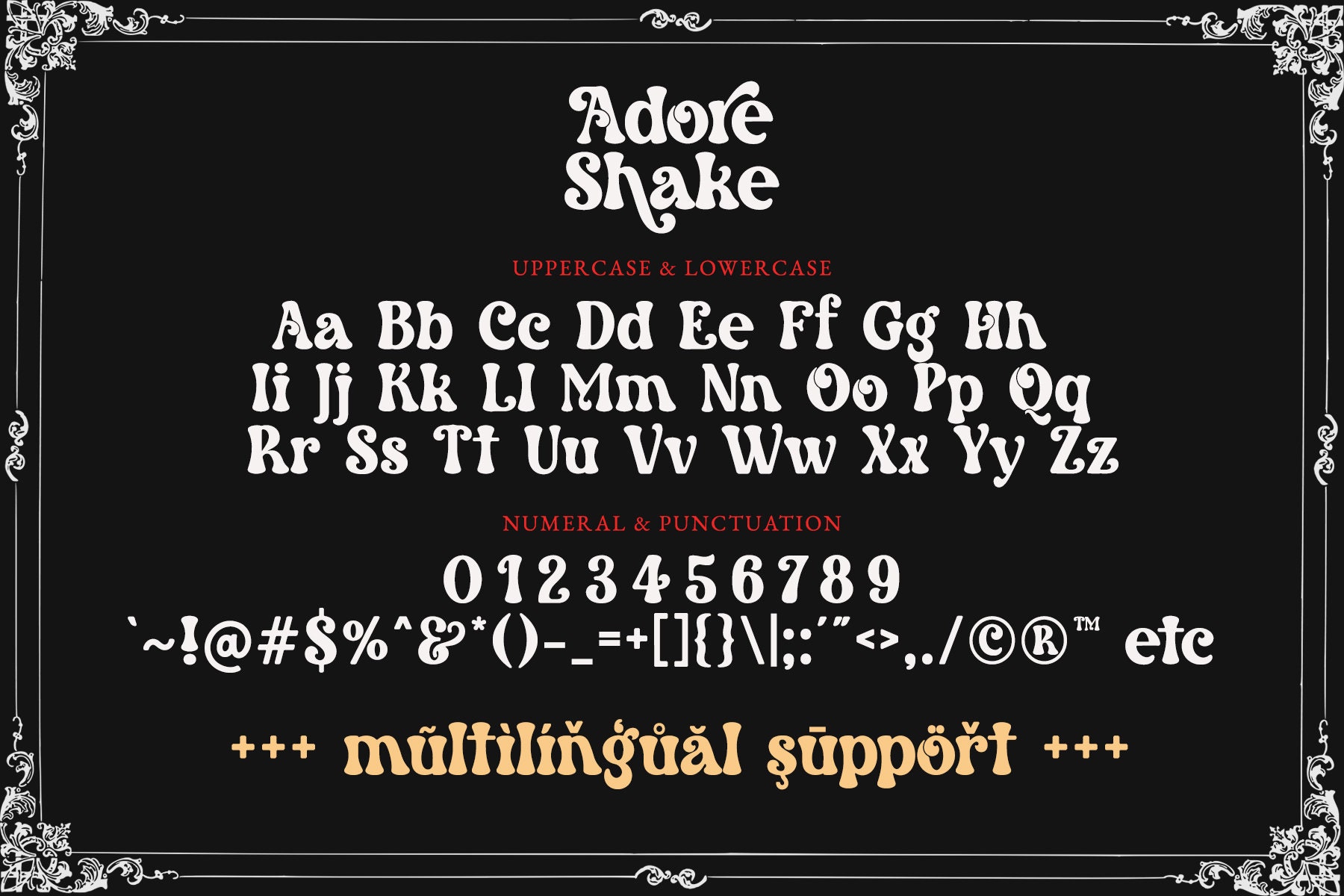 Adore Shake Font, Serif Font, Retro Font, Vintage Font, Modern Font ...