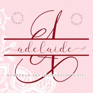 Adelaide Font, Script Font, Wedding Font, Monogram Font, Swash Font ...