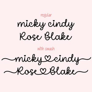 I Heart You Font, Script Font, Handwriting Font, Heart Font, Swash Font, Tail Font, Heart Swash ...