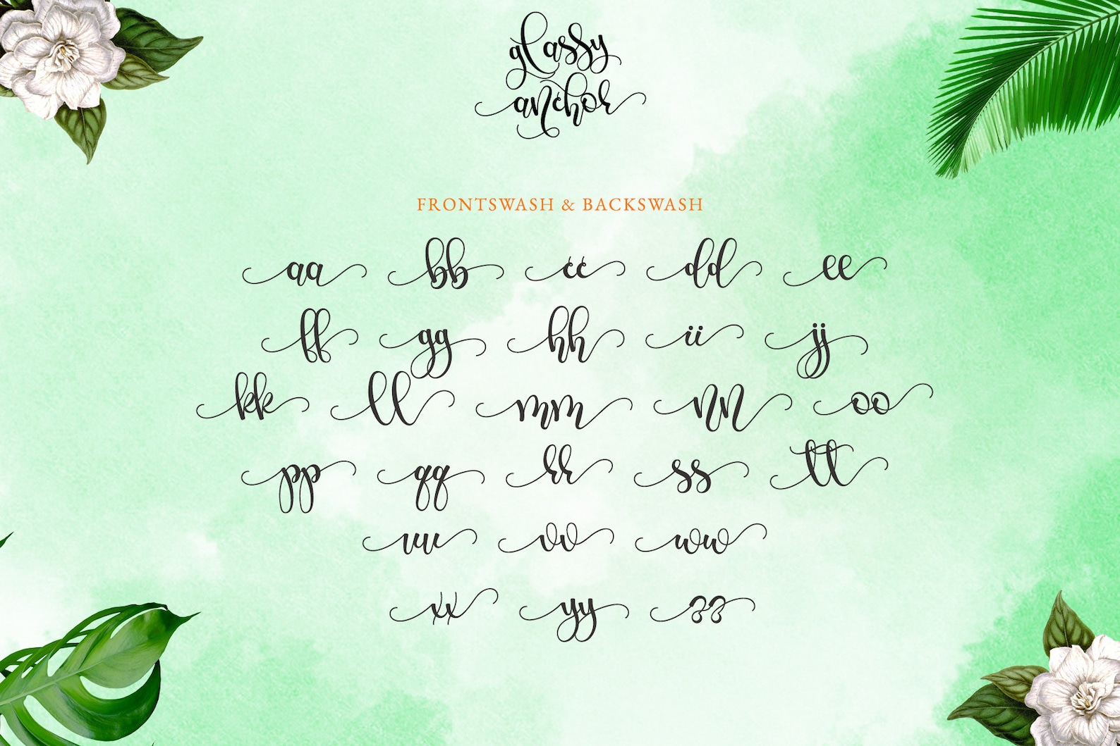 Glassy Anchor Font, Script Font, Handwritten Font, Swash Font, Tail ...