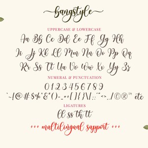 Bangstyle Font, Handwritten Font, Script Font, Font With Tail, Tail Font, Swash Font, Cursive ...