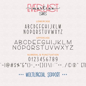 Everlast Martina Font, Handwritten Font, Swash Font, Font With Tail ...