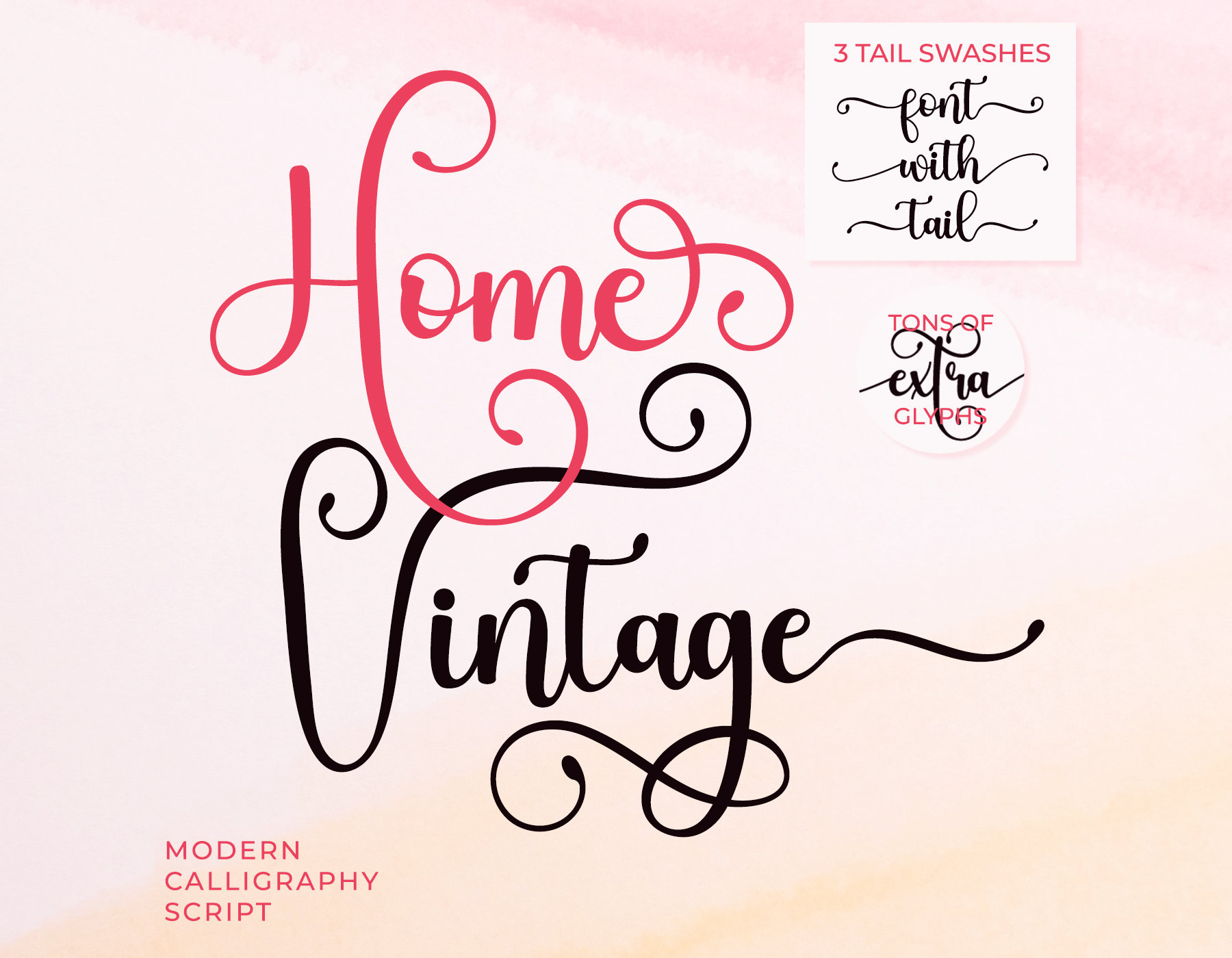 Home Vintage Font, Script Font, Handwritten Font, Calligraphy Font ...