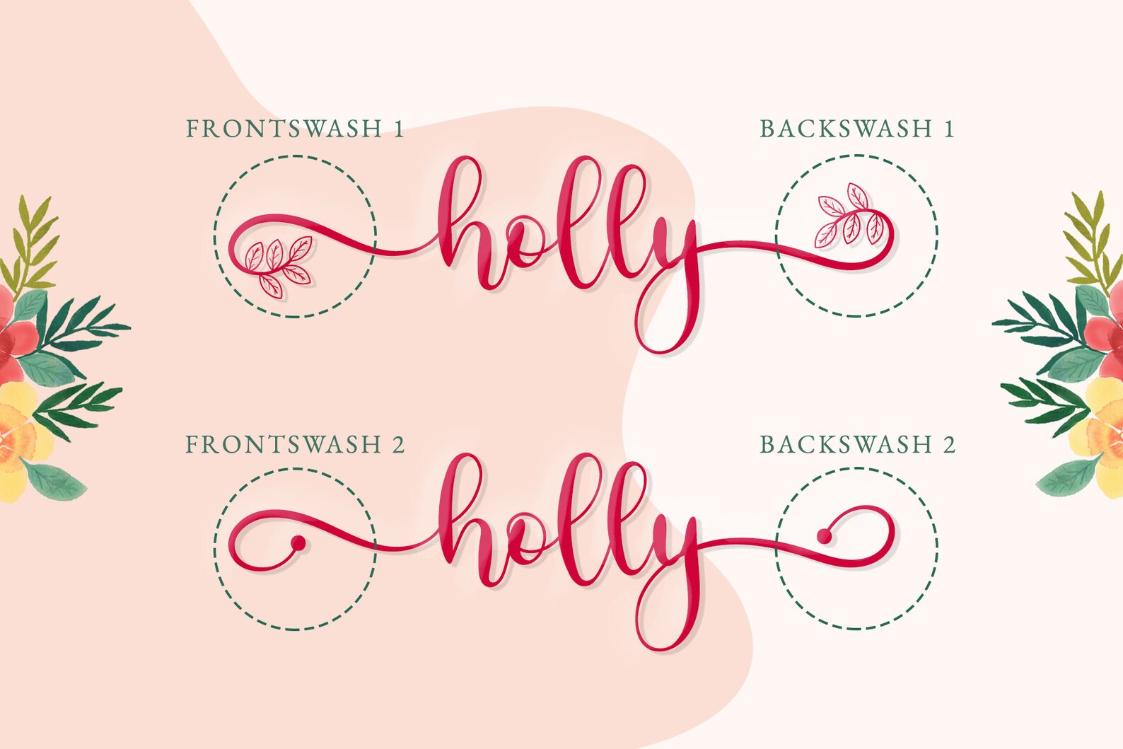 Holly Script Font, Swash Font, Spring Font, Calligraphy Font, Autumn ...