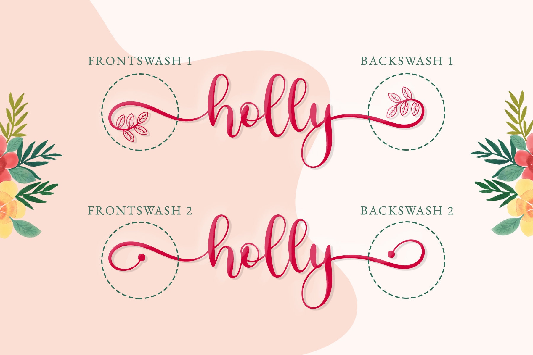 Holly Script Font, Swash Font, Spring Font, Calligraphy Font, Autumn ...