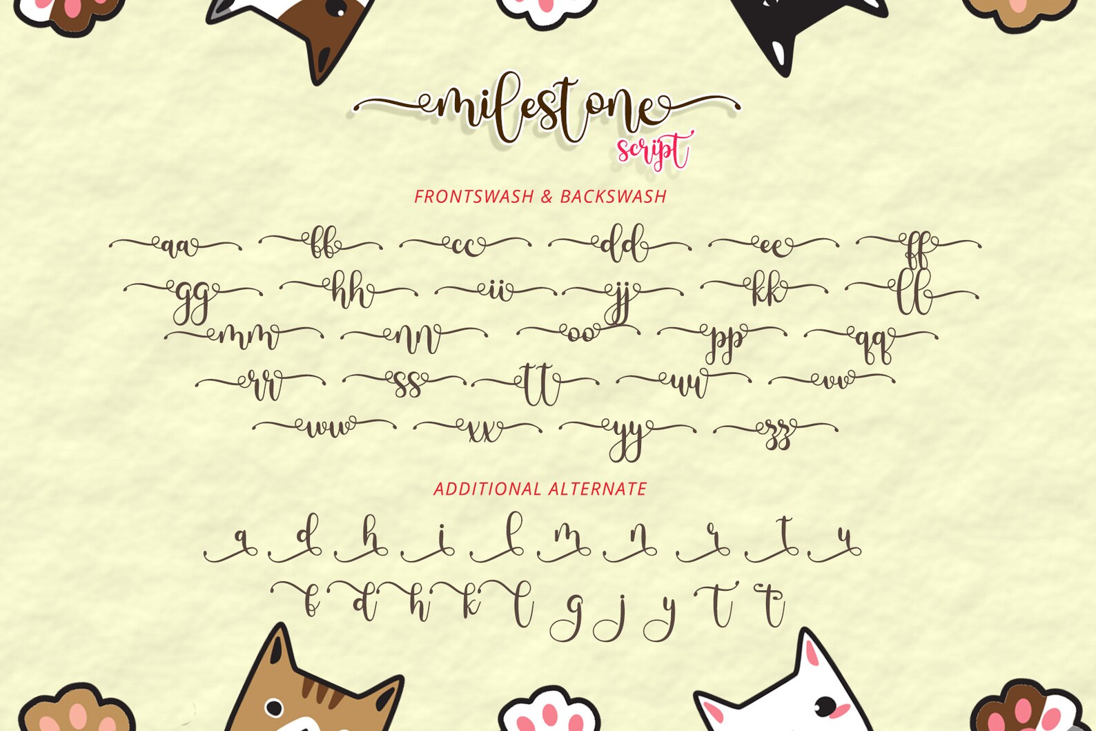 Milestone Script Font Calligraphy Font Swash Font Font With - Etsy