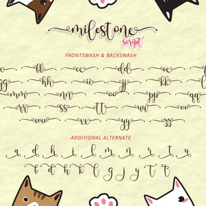 Milestone Script Font Calligraphy Font Swash Font Font With - Etsy