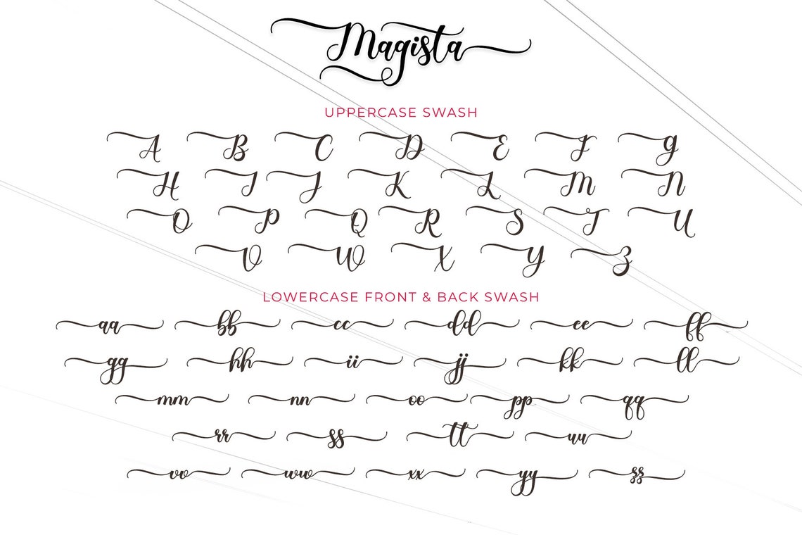Magista Font, Swash Font, Tail Font, Font With Tail, Swoosh Font, Bouncy Font, Wedding Font ...