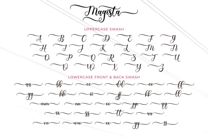 Magista Font, Swash Font, Tail Font, Font With Tail, Swoosh Font ...