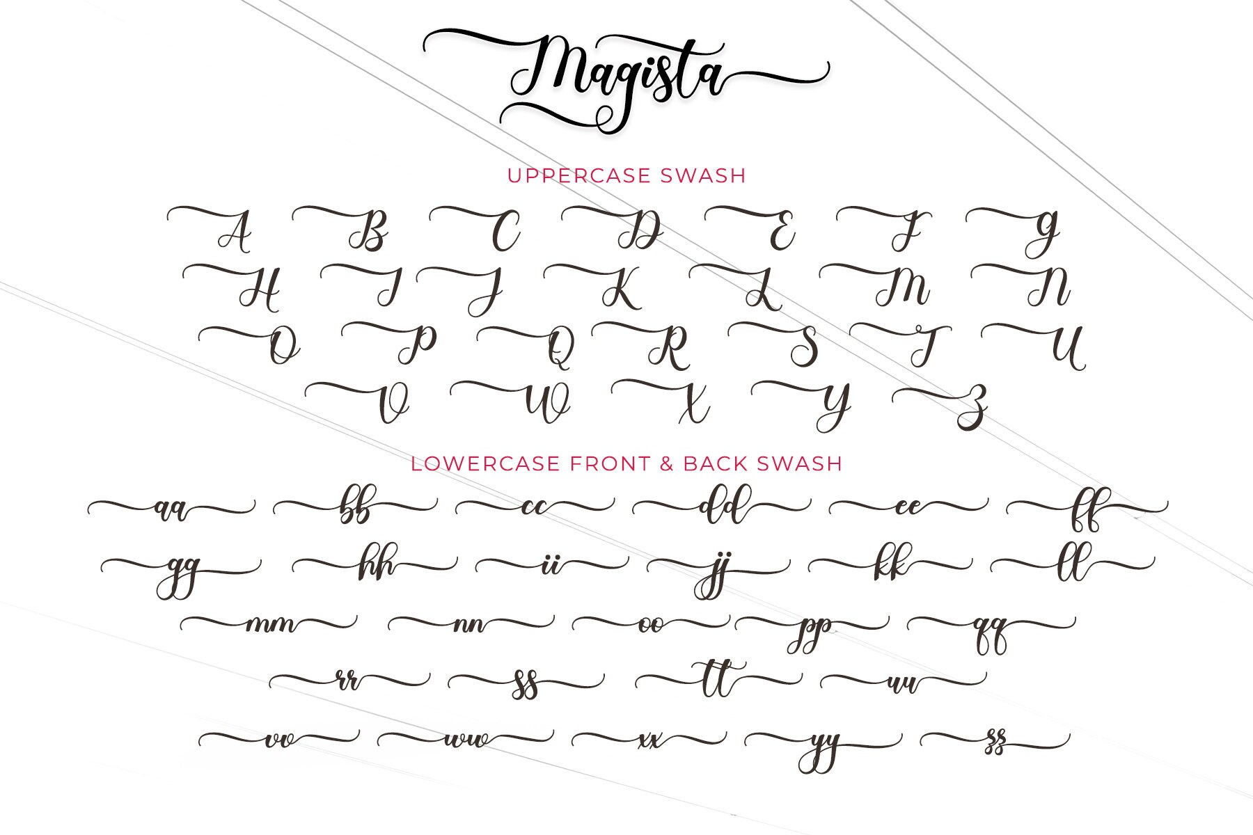 Magista Font, Swash Font, Tail Font, Font With Tail, Swoosh Font ...