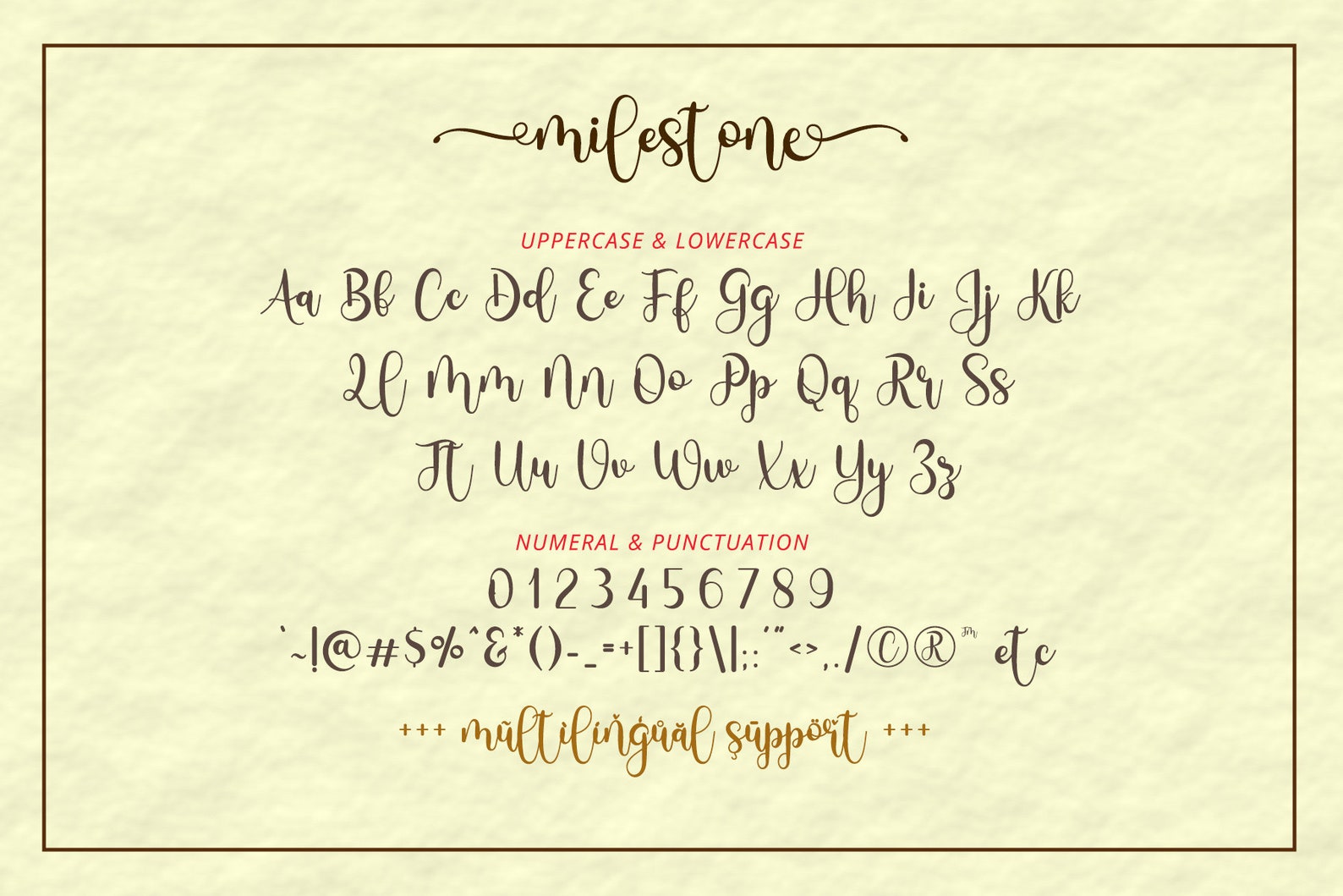 Milestone Script Font, Calligraphy Font, Swash Font, Font With Tail ...