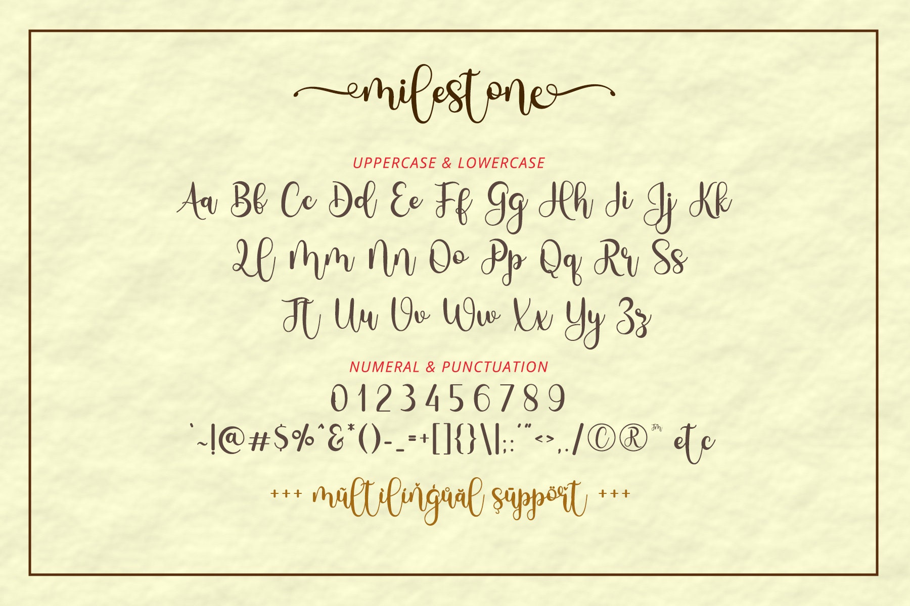 Milestone Script Font, Calligraphy Font, Swash Font, Font With Tail ...