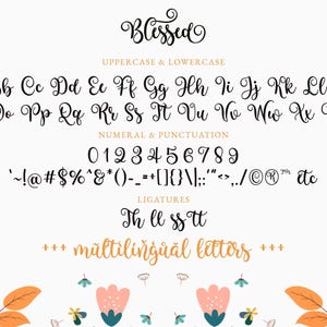 Blessed Font, Script Font, Calligraphy Font, Handwritten Font ...