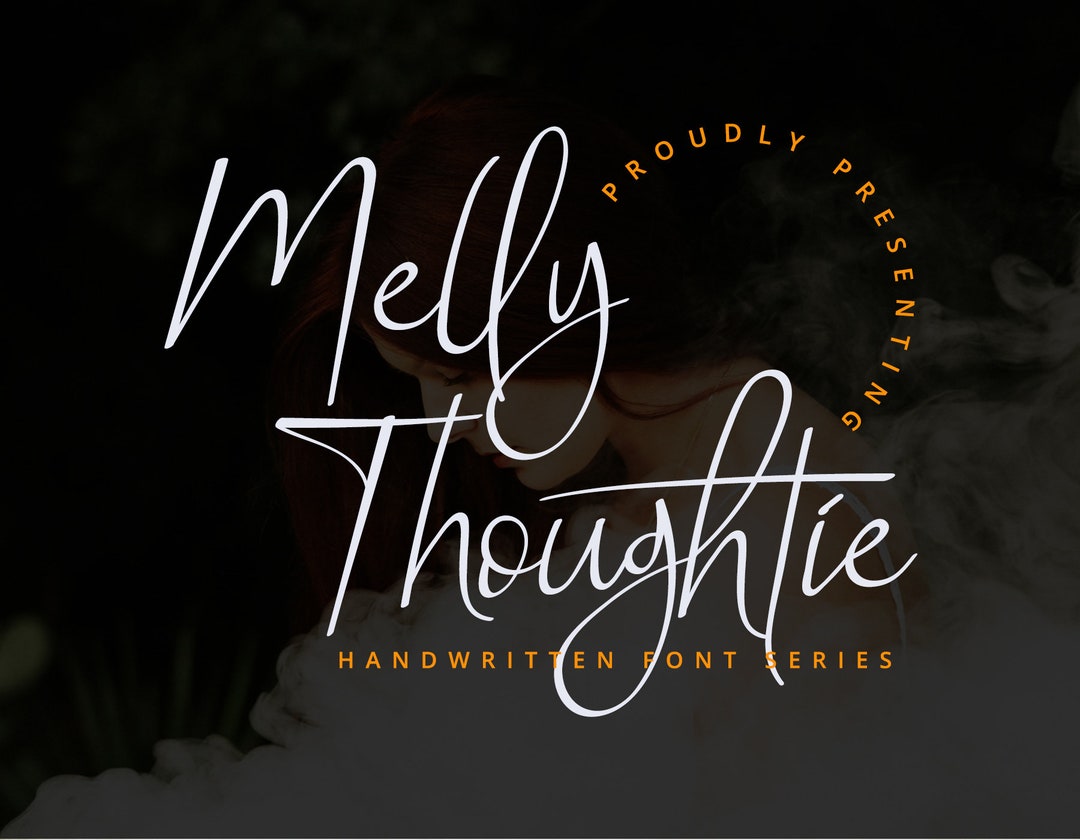 Melly Thoughtie Font, Handwritten Font, Script Font, Cricut Font ...