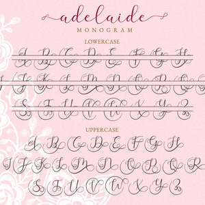 Adelaide Font, Script Font, Wedding Font, Monogram Font, Swash Font ...