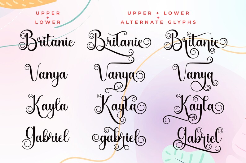 Aliyah Script Font, Wedding Font, Christmas Font, Handwritten Font ...