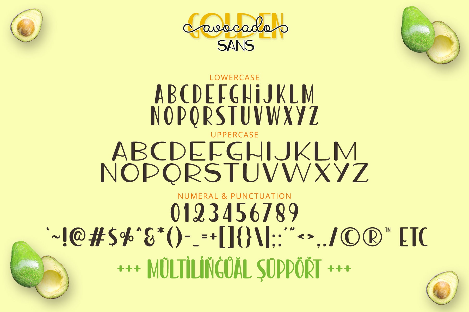 Golden Avocado Font, Script Font, Handwritten Font, Signature Font ...