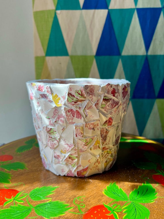Spode Pottery Mosaic Plant Pot Copeland fairy Glen Pattern - Etsy