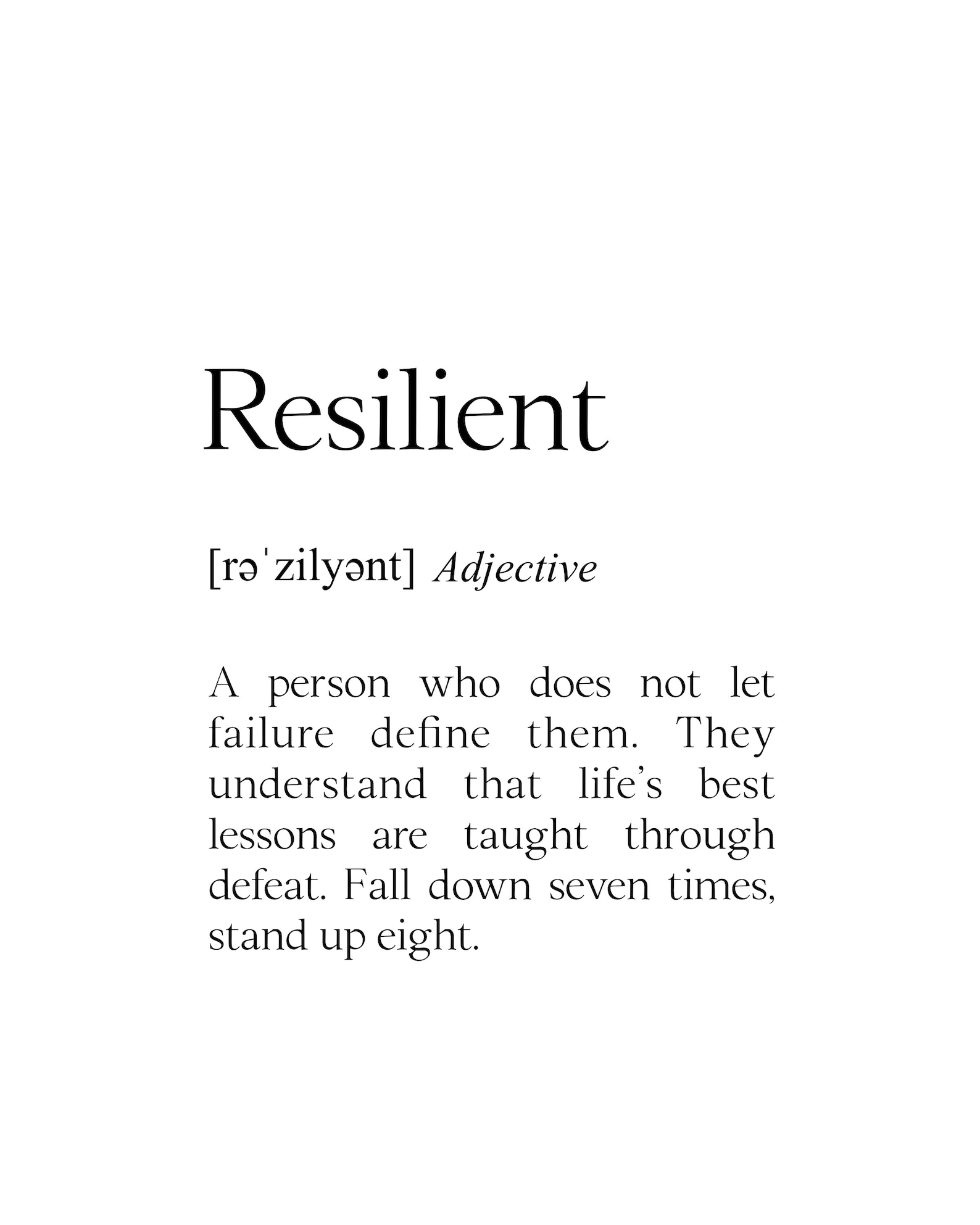 Definition Digital Print Instant Download - Motivational Words ...