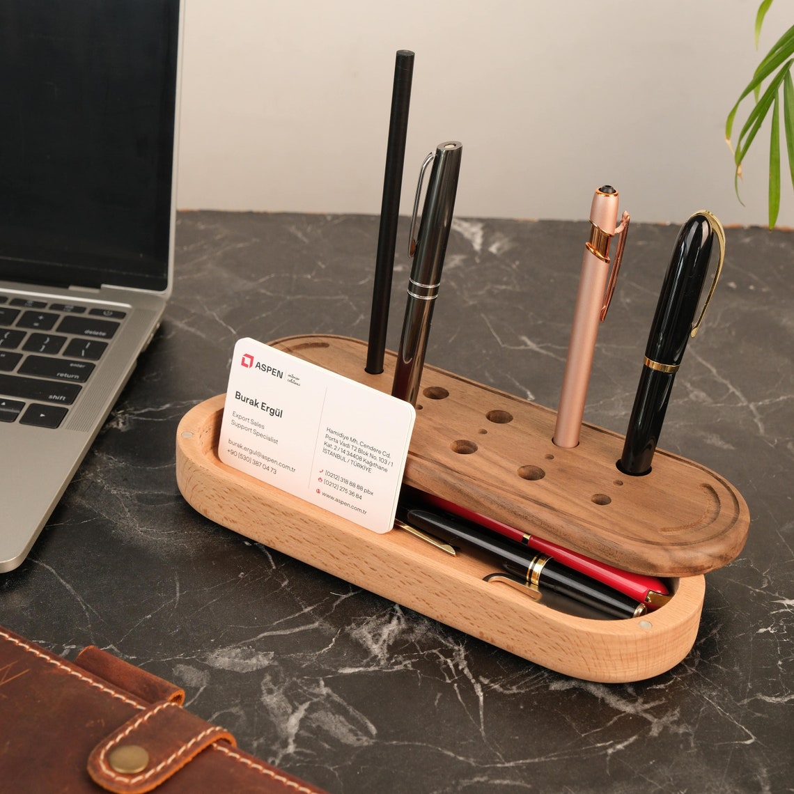 Wooden Pencil Case, Wood Desktop Organizer, Wood Pencil Box, Wood ...