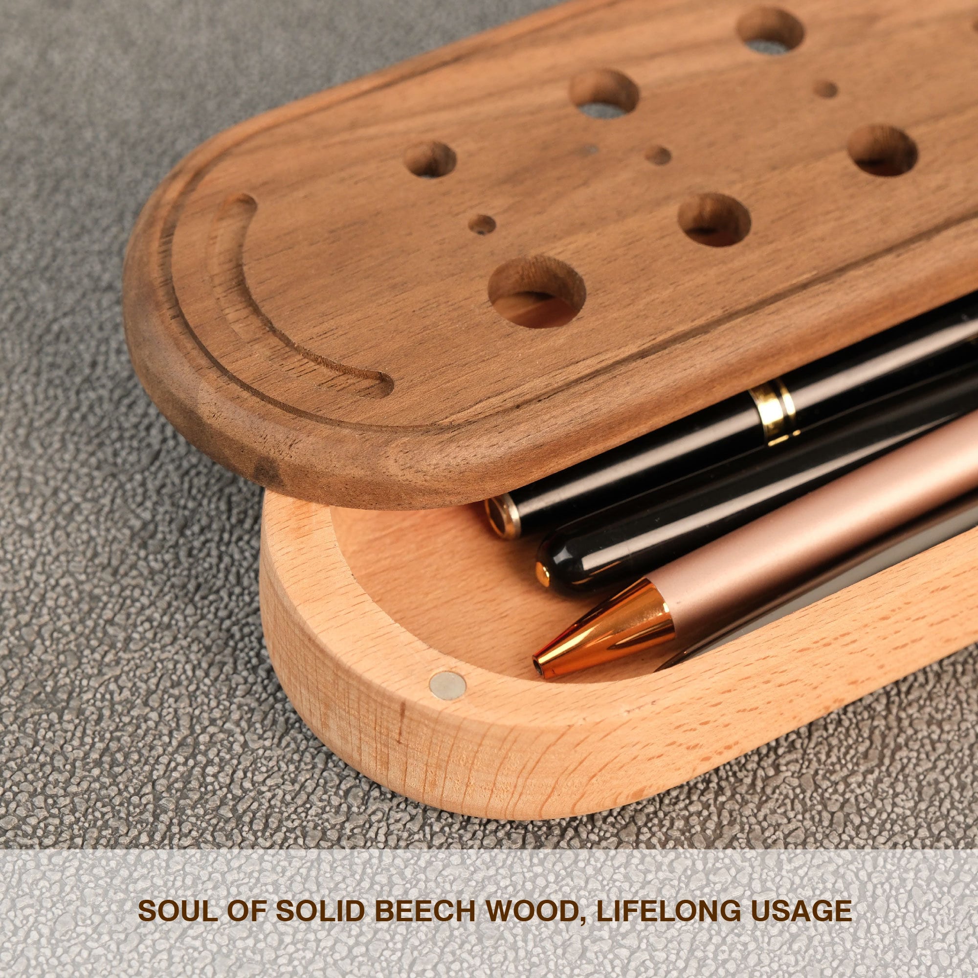 Wooden Pencil Case, Wood Desktop Organizer, Wood Pencil Box, Wood ...