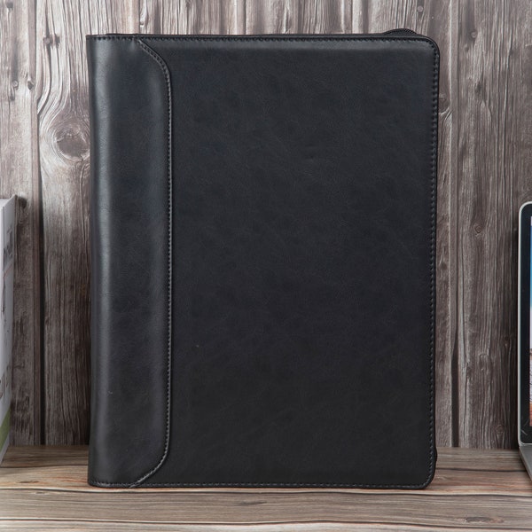 3 Ring Leather Portfolio - Etsy