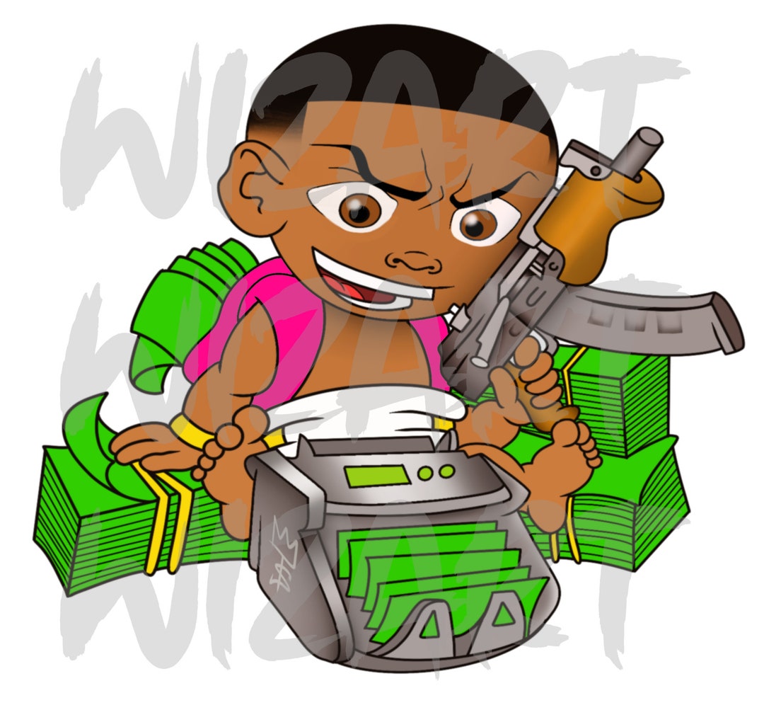 Cartoon Hood Png Cartoon Black Boy Project Baby Cartoon - Etsy