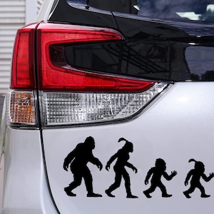 Sasquatch Bigfoot Family Vinyl Decal, Die Cut Sticker, Car Window ...
