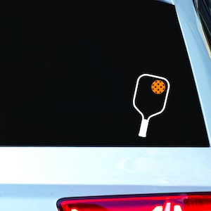 Pickleball Sticker, Pickleball Paddle and Ball Decal, Car Window, Water ...