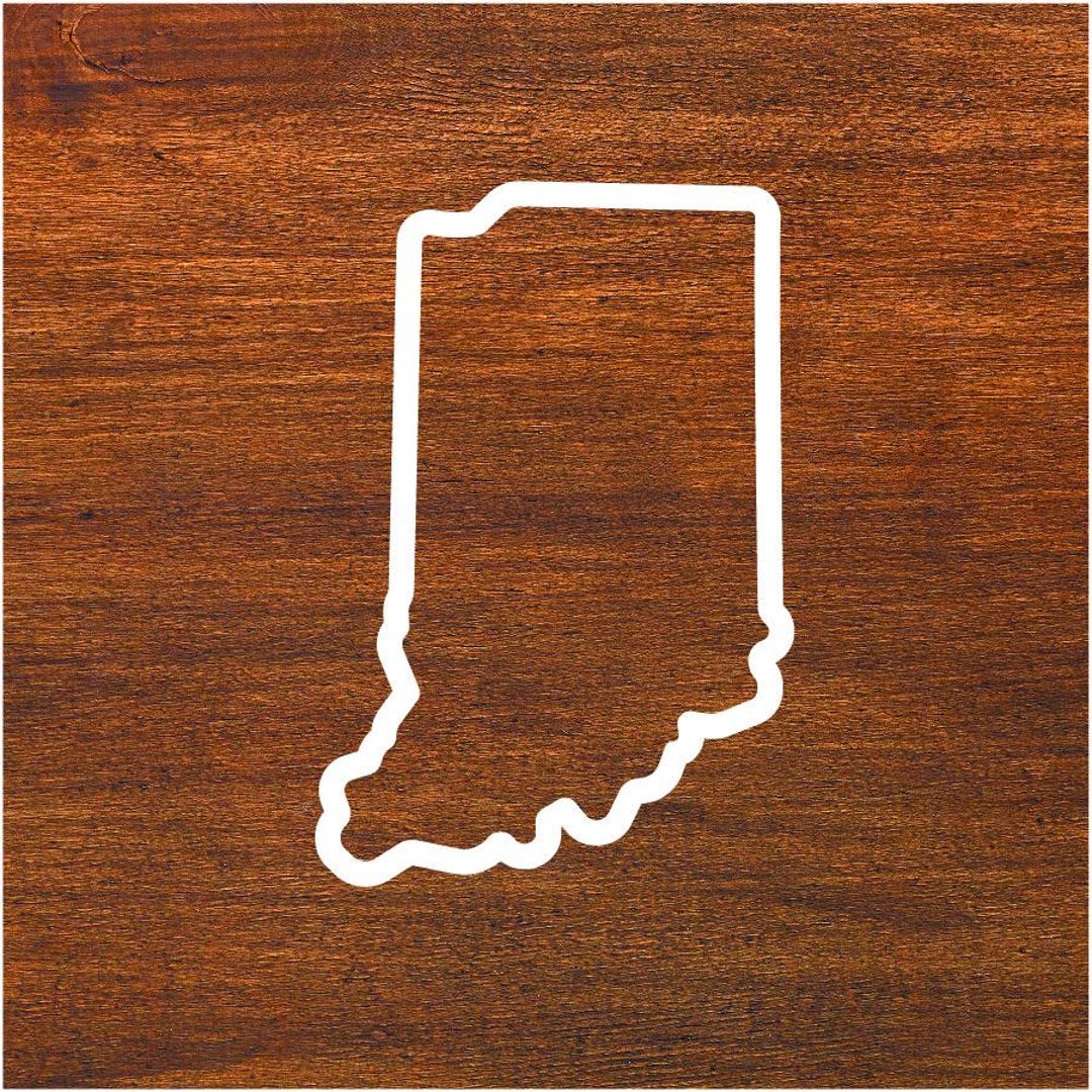 Indiana State Outline IN Sticker Decal Vinyl Car, Window, Mirror, Water ...