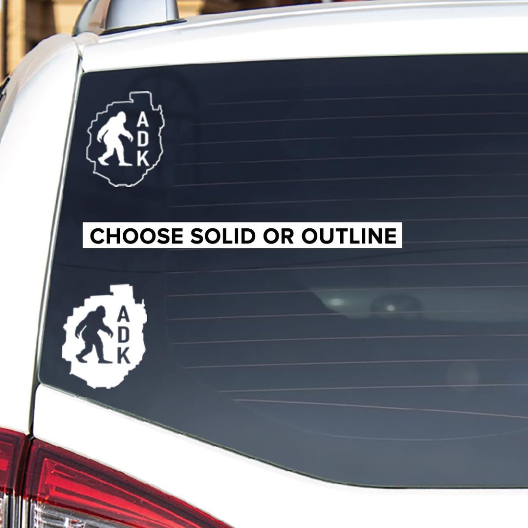 ADK Sasquatch Bigfoot Sticker, Adirondacks Sticker, ADK Mountain ...