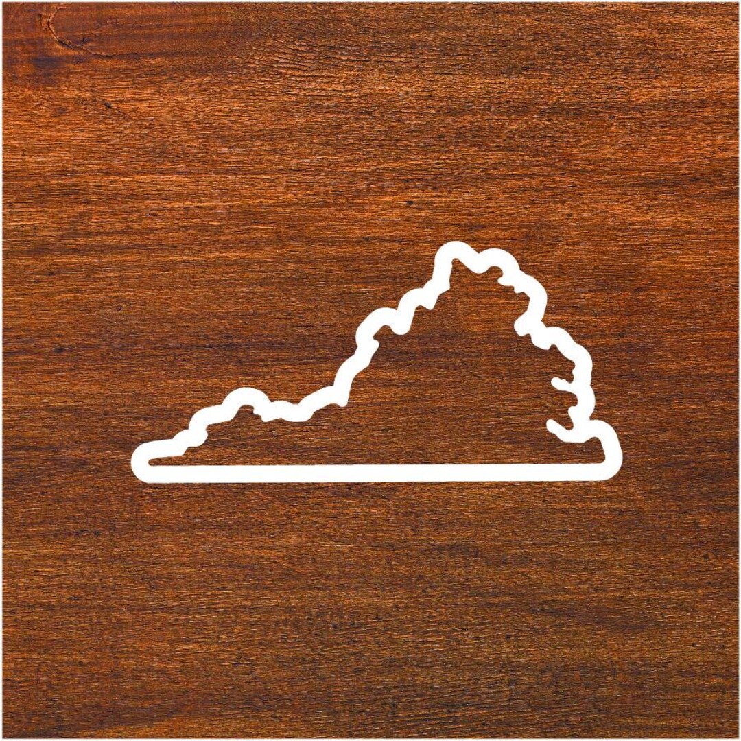 Virginia Outline State VA Sticker Decal Vinyl Car, Window, Mirror ...
