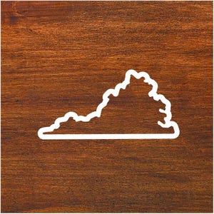 Virginia Outline State VA Sticker Decal Vinyl Car, Window, Mirror ...