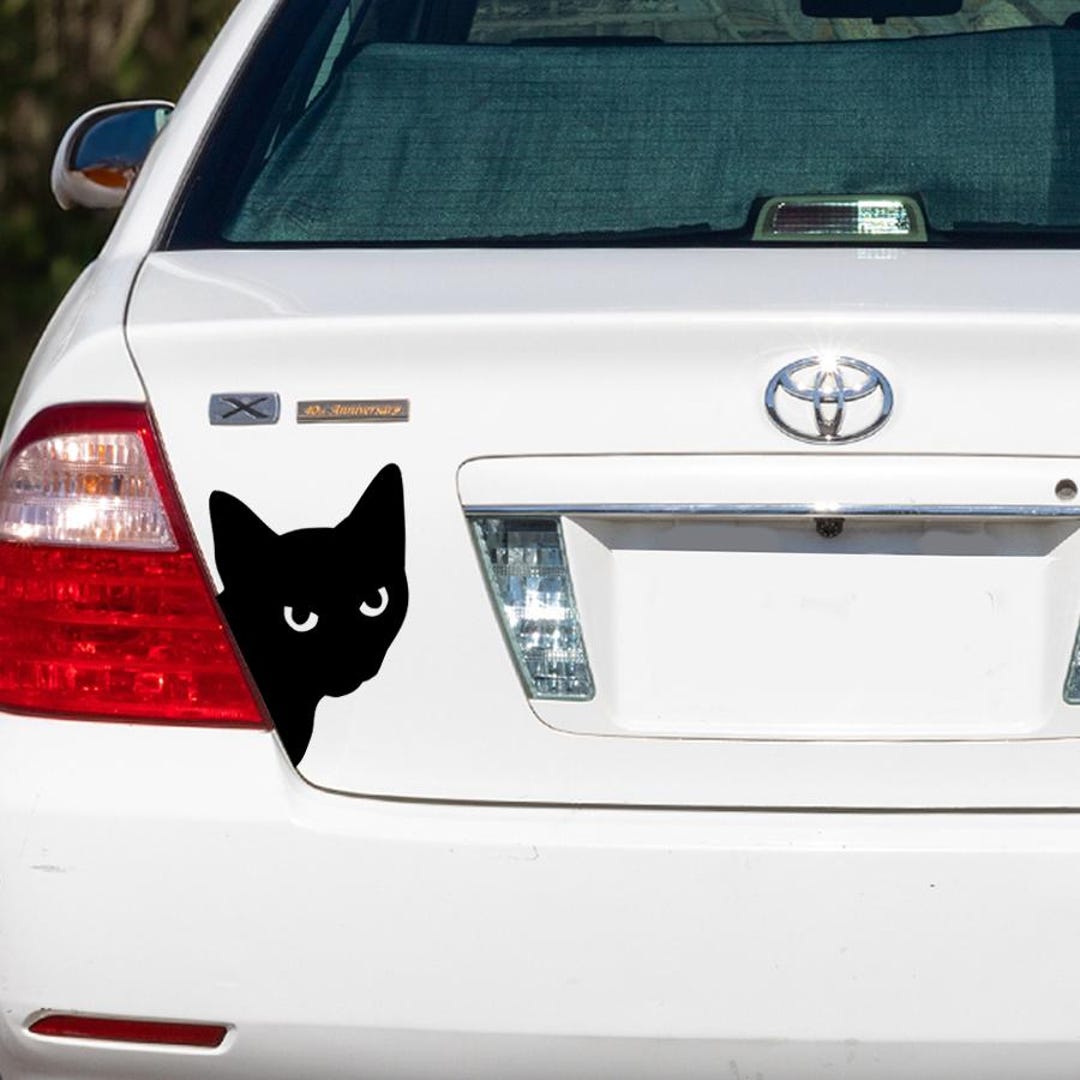 Cat Peeking Decal Vinyl Sticker Car, Window, Water Bottle, Laptop, RV ...
