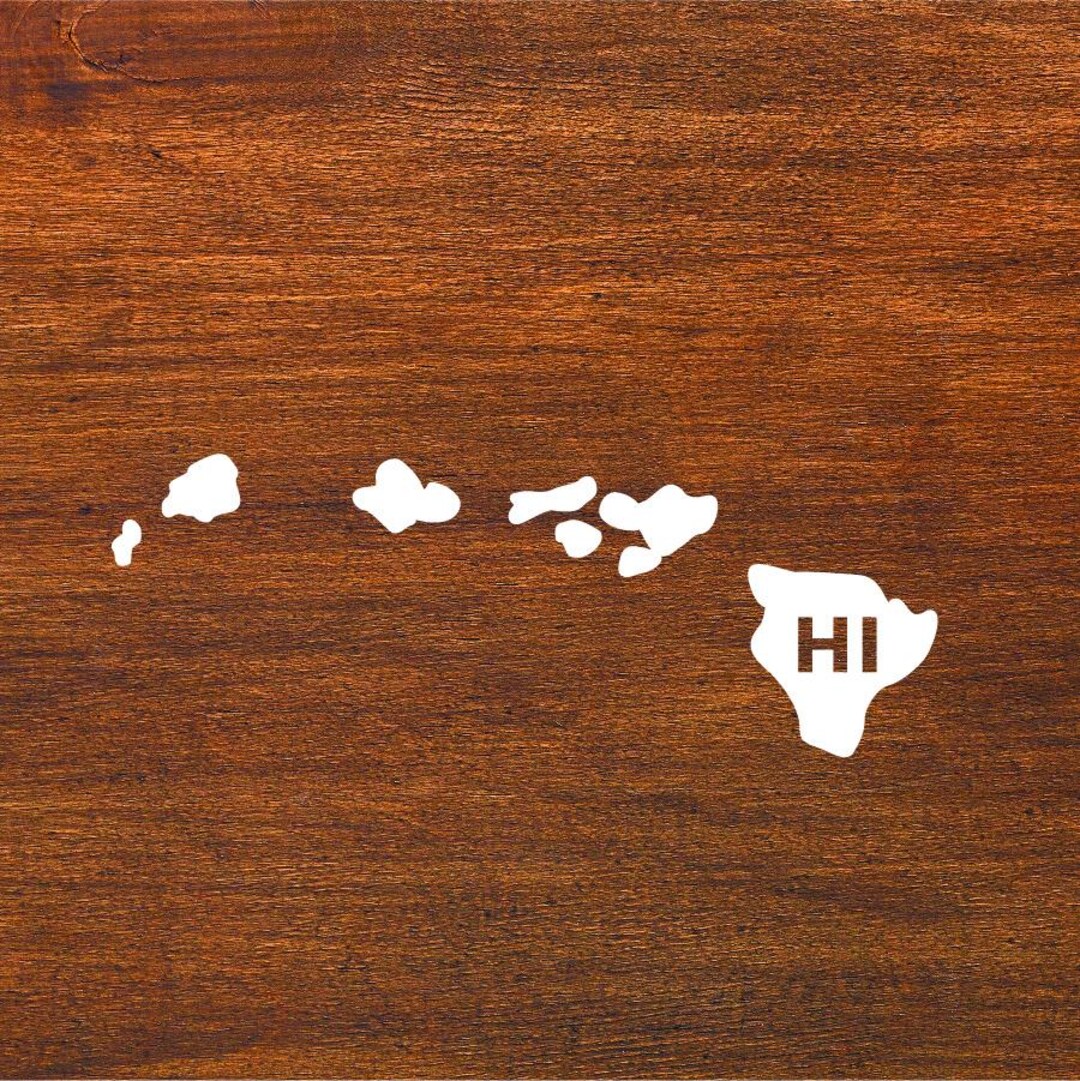 Hawaii State HI Sticker Decal Vinyl Car, Window, Mirror, Water Bottle ...