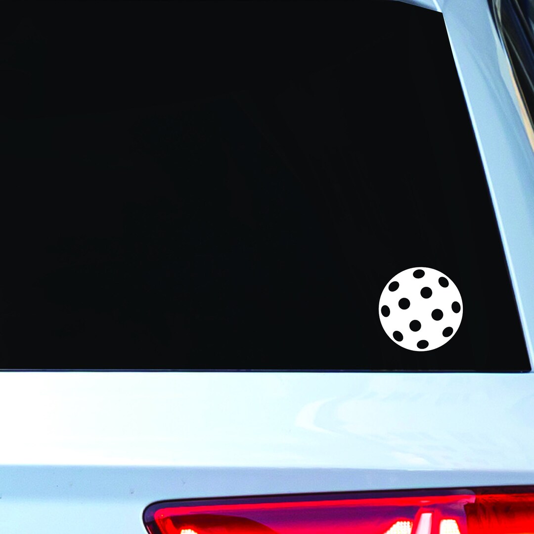 Pickleball Ball Sticker, Pickleball Ball Vinyl Decal, Car Window, Water ...