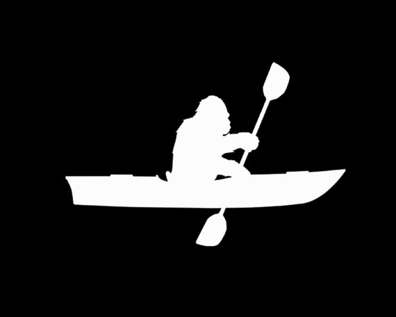 Extra Large Coping Frame 8-Inch Bigfoot Sasquatch Kayak Vinyl Decal ...