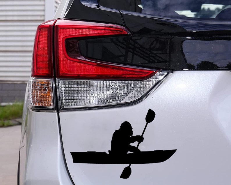 Kayak Sasquatch Vinyl Sticker Decal Bigfoot Die Cut Sticker - Etsy