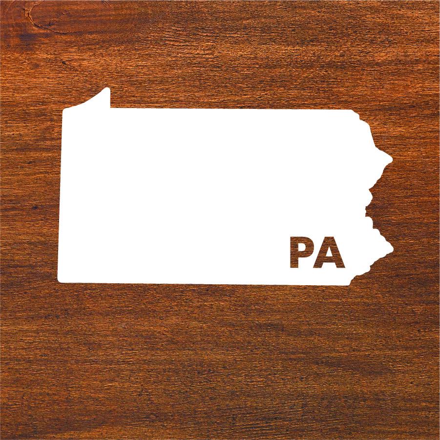 Pennsylvania State PA Sticker Decal Vinyl Car, Window, Mirror, Water ...