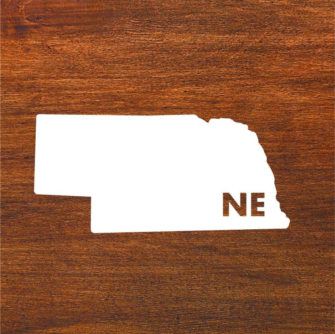 Nebraska State NE Sticker Decal Vinyl Car, Window, Mirror, Water Bottle ...