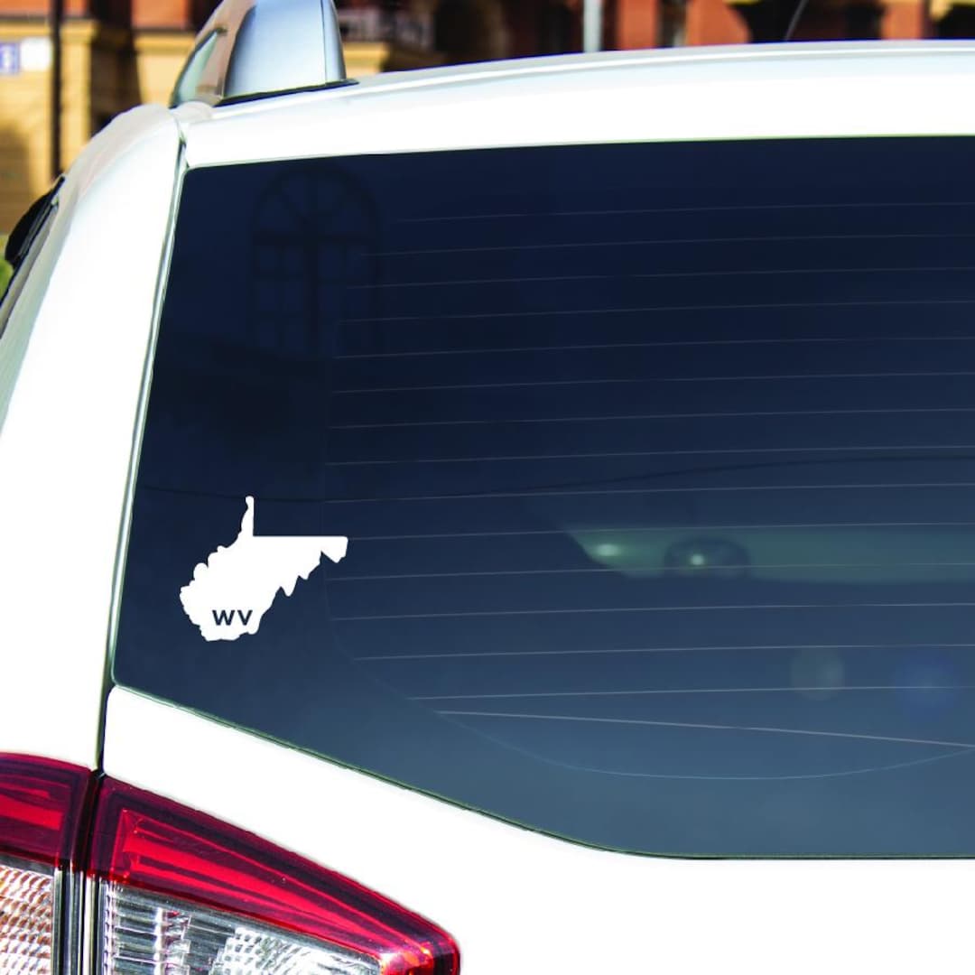 West Virginia State WV Sticker Decal Vinyl Car, Window, Mirror, Water ...